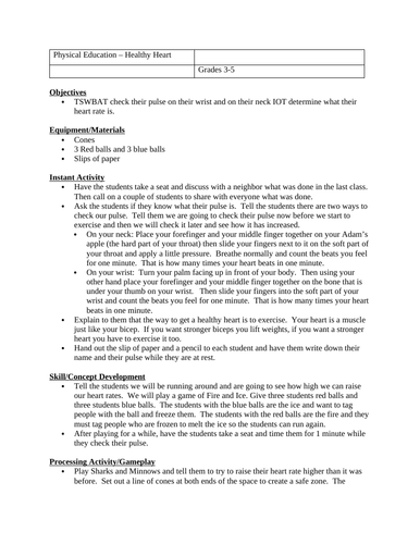 Healthy Heart Lesson Plans (For Years 3-5) | Teaching Resources