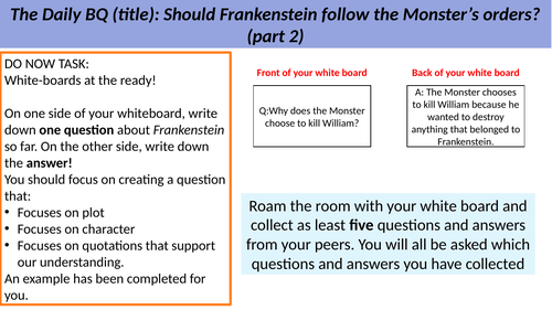 FRANKENSTEIN KS3 WHOLE SCHEME | Teaching Resources