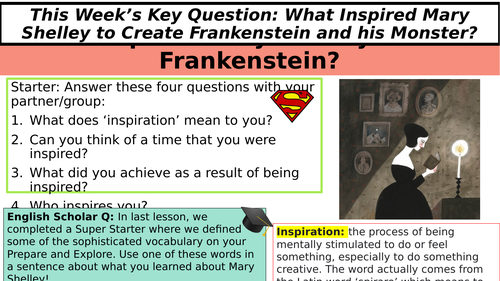 FRANKENSTEIN KS3 WHOLE SCHEME | Teaching Resources