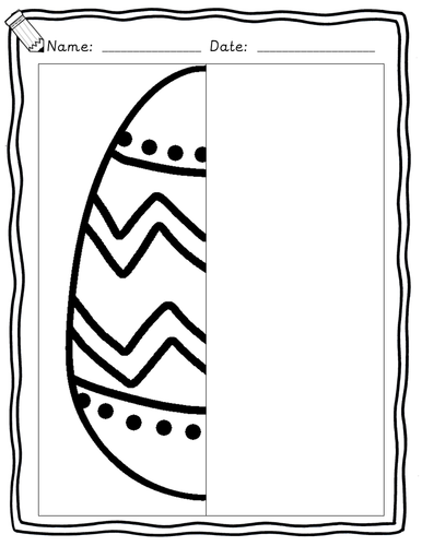 Easter symmetry worksheets (Maths/Art) | Teaching Resources