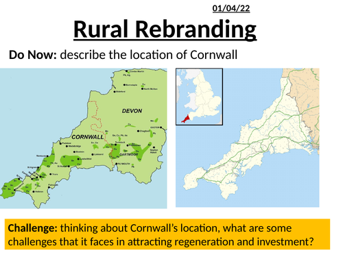 Rural Rebranding in Cornwall - Geography | Teaching Resources