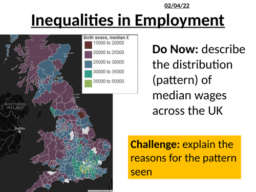 Employment Inequalities (Edexcel A-level) - Geography | Teaching Resources