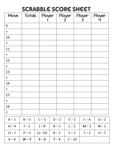 GIANT Letters for Scrabble [Colour and Wooden effect] with score sheets ...