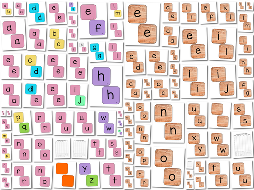 GIANT Letters for Scrabble [Colour and Wooden effect] with score sheets ...