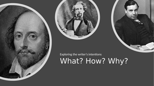 Exploring the Writer's Intentions - GCSE Literature | Teaching Resources