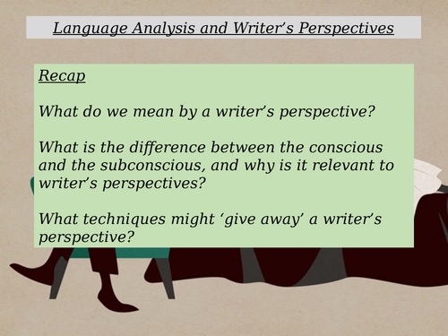 AQA English Language P1, Q4 Writer's Perspectives | Teaching Resources