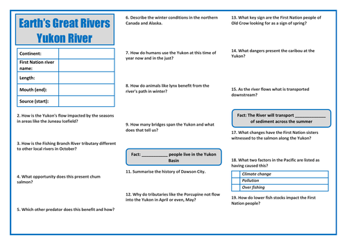 Yukon River - Earth's Great Rivers | Teaching Resources