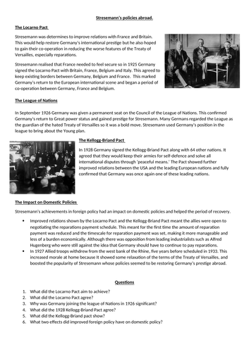 Economic Recovery of the Weimar Republic- Edexcel Weimar and Nazi ...