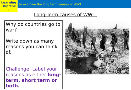 Long term causes of World War One | Teaching Resources