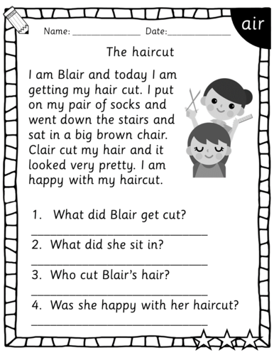 RWI Reading Comprehension (Book 2) for set 2 sounds | Teaching Resources