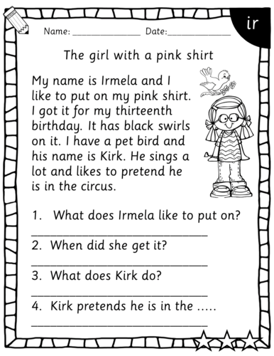 RWI Reading Comprehension (Book 2) for set 2 sounds | Teaching Resources