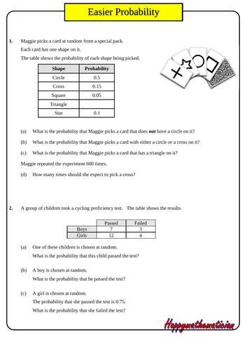 Easier Probability For GCSE | Teaching Resources