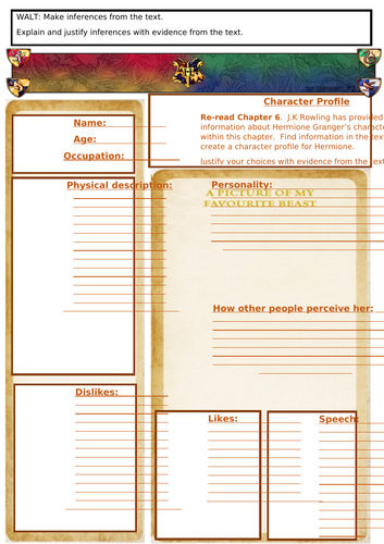 Harry Potter (Philosophers Stone) reading comprehensions (chapter 4-6 ...