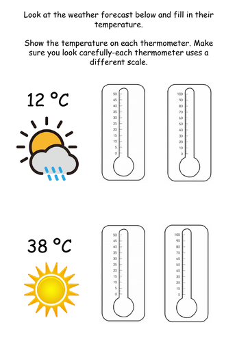 Thermometer Worksheet