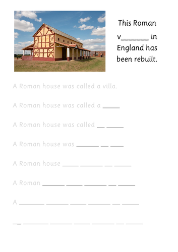 Romans SEN Worksheets: Villas | Teaching Resources