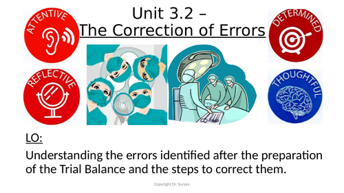 IGCSE Accounting_Unit 3.2 Correction of Errors | Teaching Resources