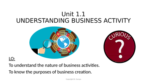 IGCSE Business Studies_Unit 1 Factors of Production | Teaching Resources