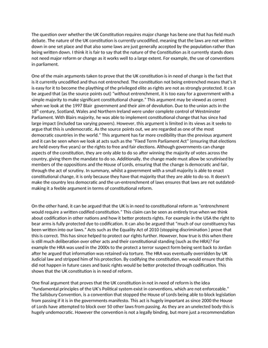 A-Level Edexcel politics 30 mark sources essay model answers | Teaching ...