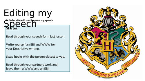 Harry Potter Speech Writing (KS3) | Teaching Resources