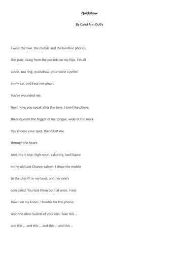 KS3 Relationship Poetry | Teaching Resources