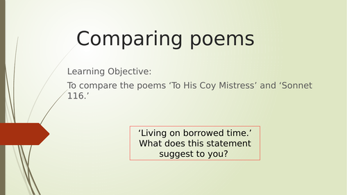 KS3 Relationship Poetry | Teaching Resources