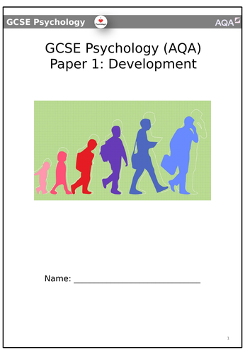 AQA GCSE Psychology: Development Workbook/Booklet | Teaching Resources