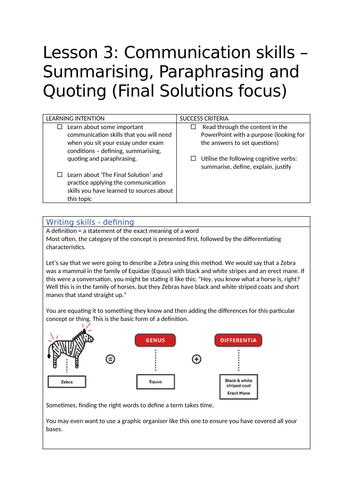 Modern History: The path to the ‘Final Solution’ in Germany during WW2 ...