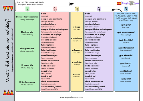 [Sentence Builder] ¿Qué hiciste? - Viva 2 | Module 1 | Unit 2 ...