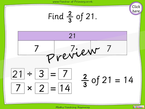 Non-Unit Fractions of an Amount - Year 3 | Teaching Resources