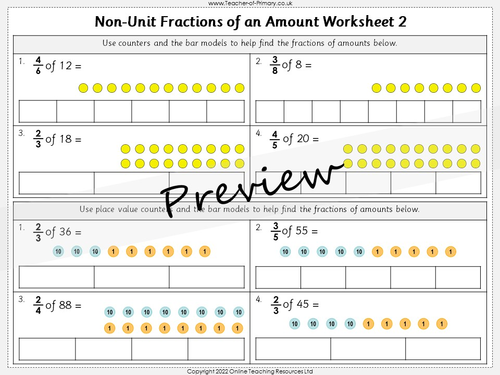 Non-Unit Fractions of an Amount - Year 3 | Teaching Resources