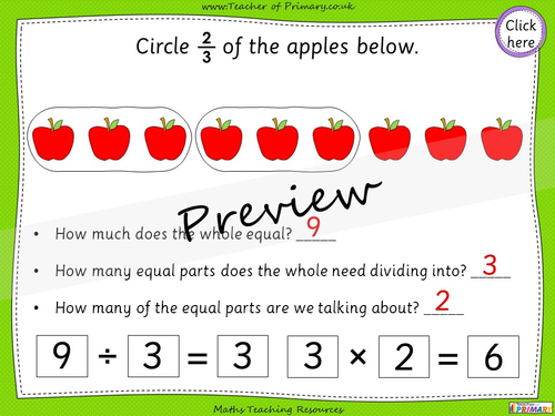 Non-Unit Fractions of an Amount - Year 3 | Teaching Resources