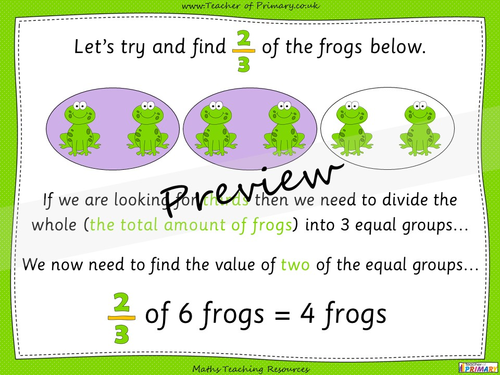 Non-Unit Fractions of an Amount - Year 3 | Teaching Resources