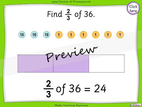 Non-Unit Fractions of an Amount - Year 3 | Teaching Resources