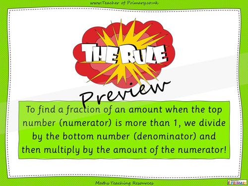 Non-Unit Fractions of an Amount - Year 3 | Teaching Resources