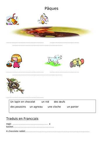 Paques French Easter key vocabulary | Teaching Resources