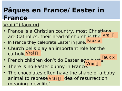 Paques French Easter key vocabulary | Teaching Resources