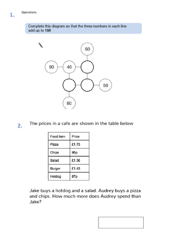 SATs revision worksheets (Teacher made - 9 lessons - 9 different areas ...