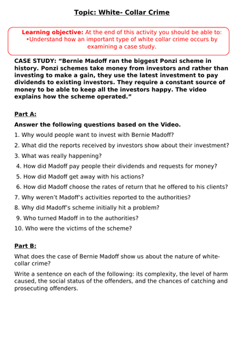 WJEC Criminology Unit 1 - AC1.1 Analyse Different Types of Crime ...