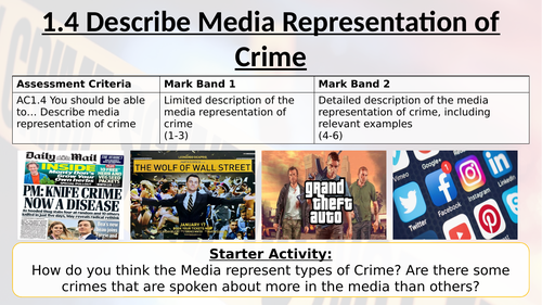 WJEC Criminology Unit 1 - AC1.4 Media Representation of Crime ...