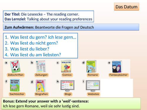 German - Stimmt! 2 Kapitel 2: Bist du ein Medienfan? - Powerpoints ...