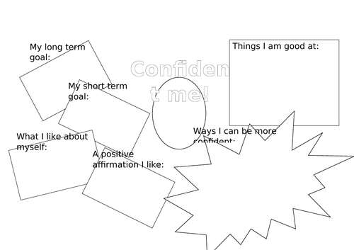 Confidence Worksheet - Self-esteem activity FREE PDMU WELLBEING ...