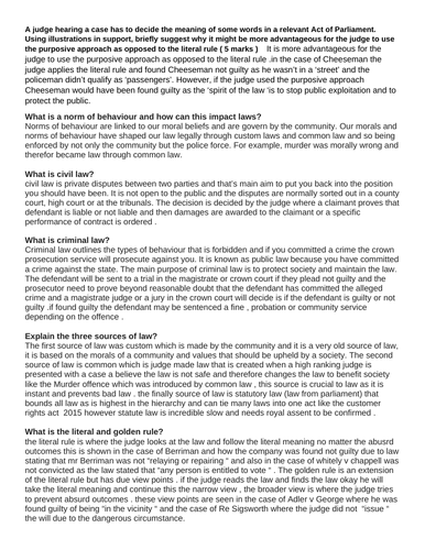 12 (5 MARKER EXAMPLE ANSWER) A* ANSWERS, A LEVEL LAW | Teaching Resources