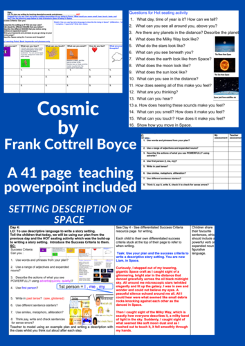 Cosmic planning - a setting description of Space | Teaching Resources