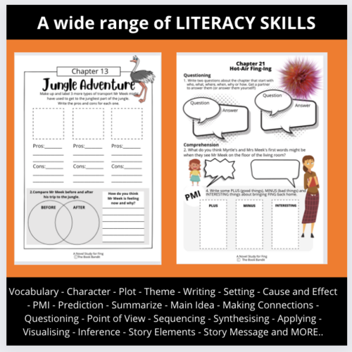 FING by David Walliams - NOVEL STUDY with comprehension strategies and ...