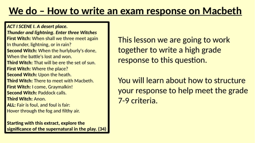 Supernatural in Macbeth - 6 quotations analysed in detail | Teaching ...