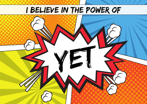 Power of yet poster- superhero theme | Teaching Resources