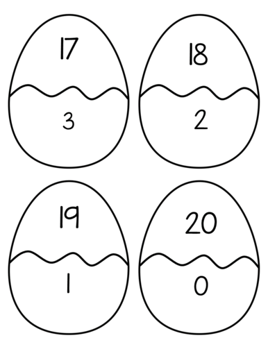 Easter egg maths matching game: Number bonds to 10 and 20 | Teaching ...