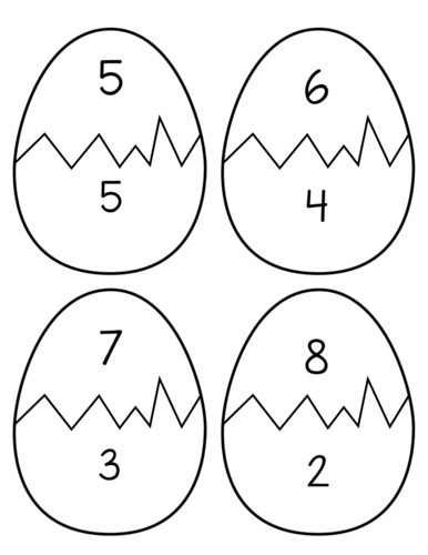Easter egg maths matching game: Number bonds to 10 and 20 | Teaching ...