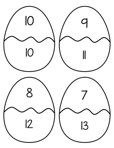 Easter egg maths matching game: Number bonds to 10 and 20 | Teaching ...