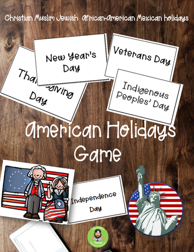 American holidays quiz cards / game | Teaching Resources
